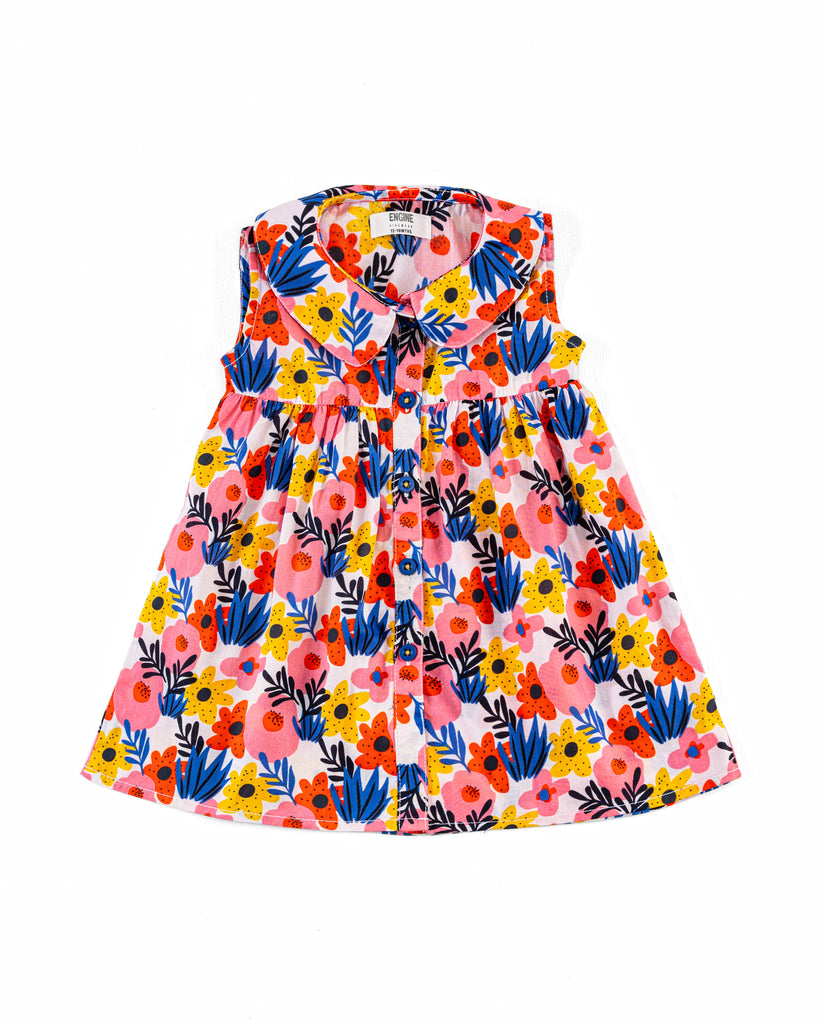 Girls Floral Printed Dress