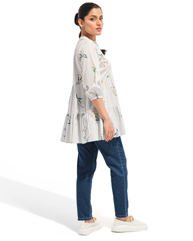 Women Printed Double Tier Top