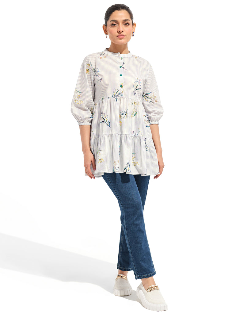 Women Printed Double Tier Top