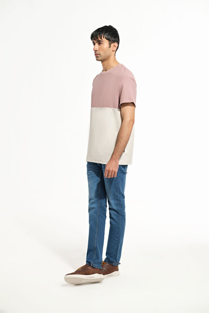 Men Loose Fit Panel Tee