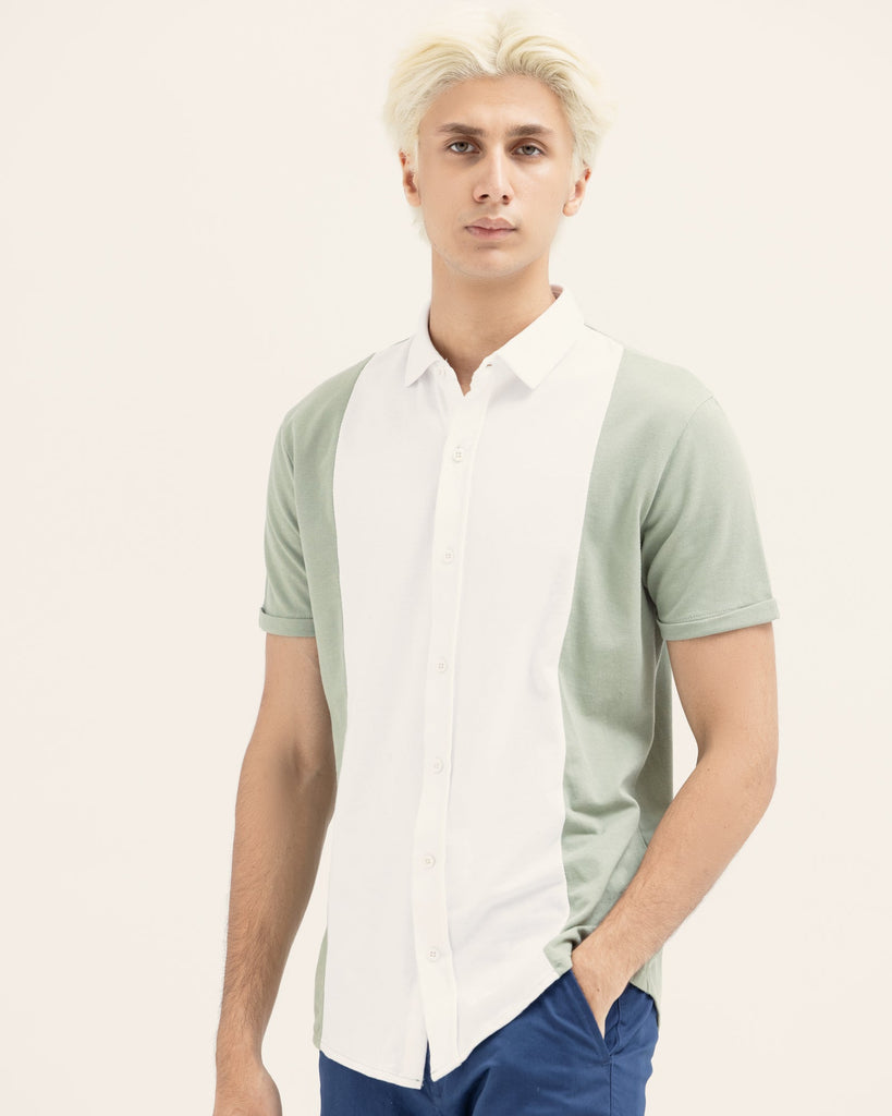 Men Panel Button Down