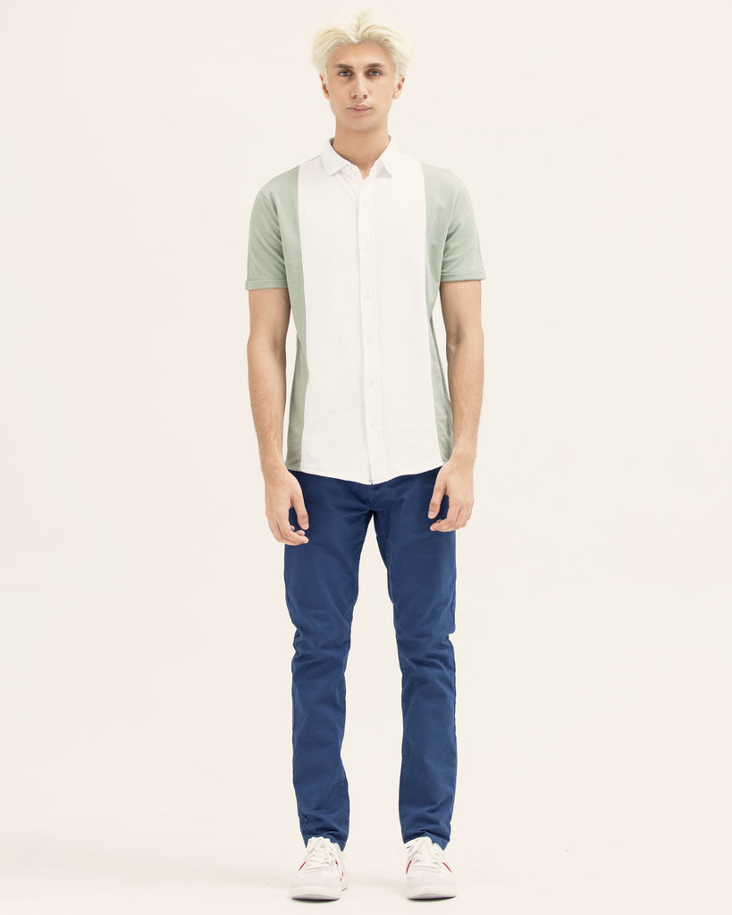 Men Panel Button Down