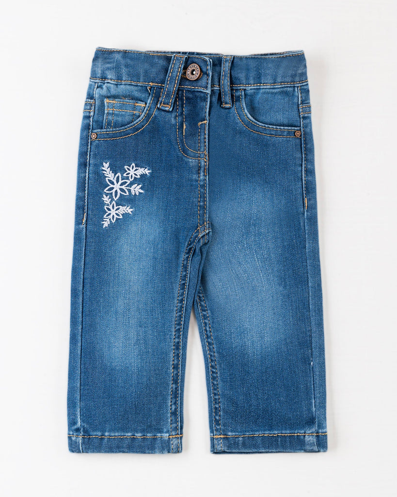 Girls Embroidered Denim