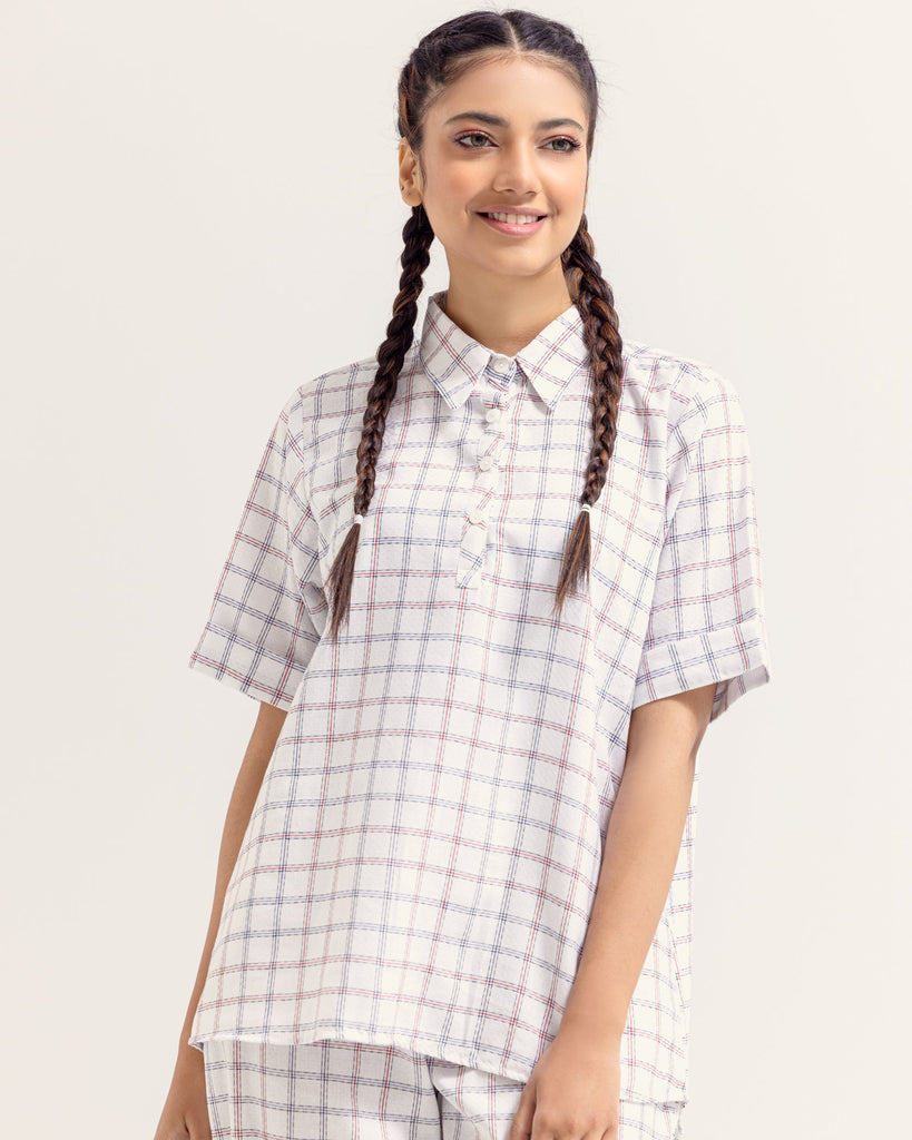 Women Check Matching Set