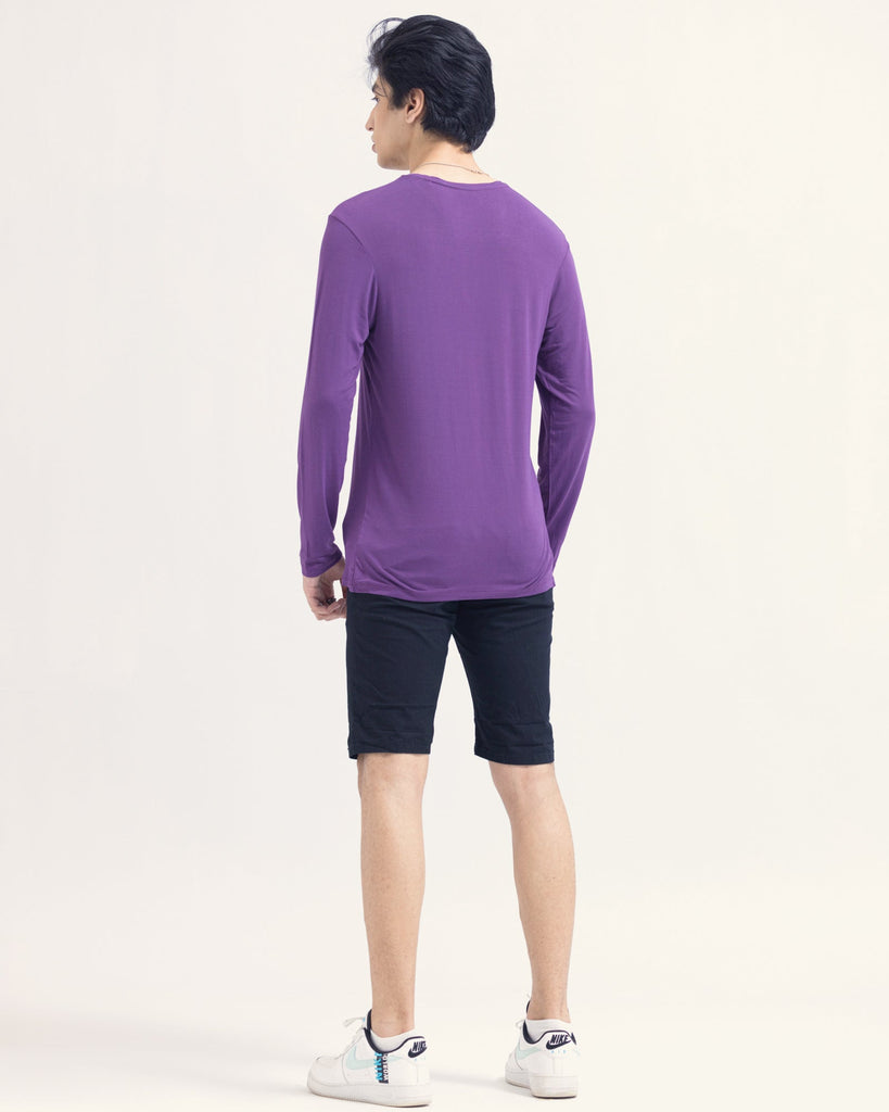 Men Move Color Basic Long Sleeve T Shirt